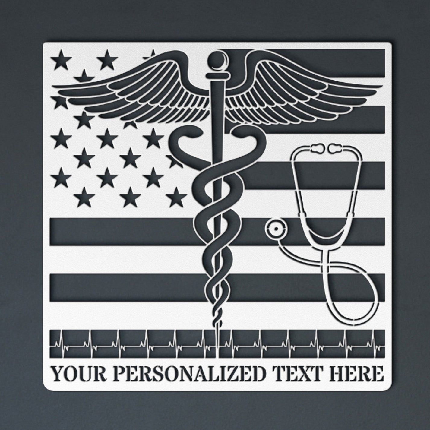 Personalized US Medical Logo Metal Sign. Custom American Doctor Wall D ...