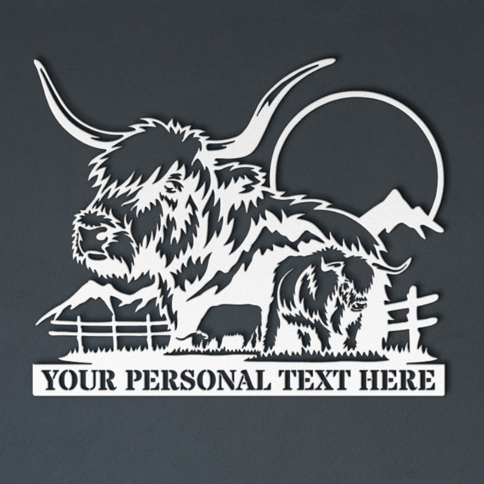 Personalized Yak Name Metal Sign Gift. Custom Yak Ox Wall Decor Displa ...