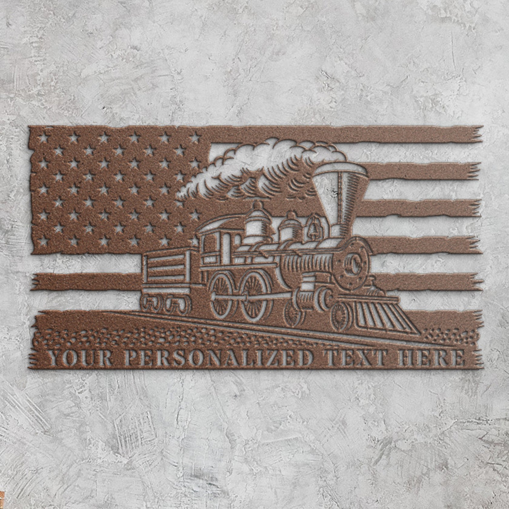 Personalized Railroad Name Metal Sign. Custom Vintage Steamtrain Wall ...