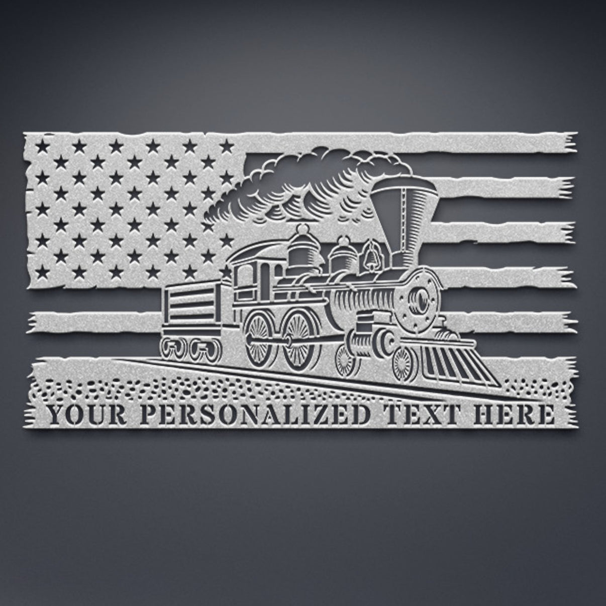 Personalized Railroad Name Metal Sign. Custom Vintage Steamtrain Wall ...