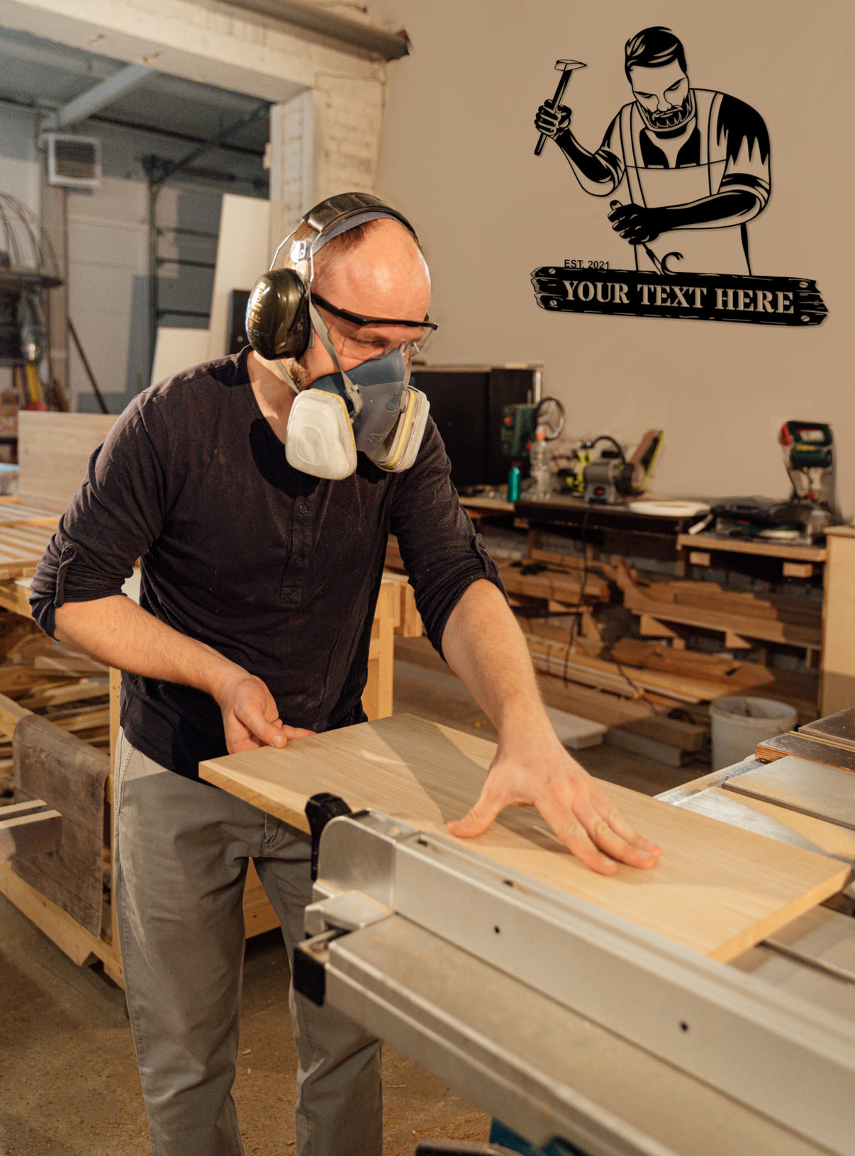 Carpenter Personalized Wood Worker Metal Sign. Custom Handyman Metal S ...