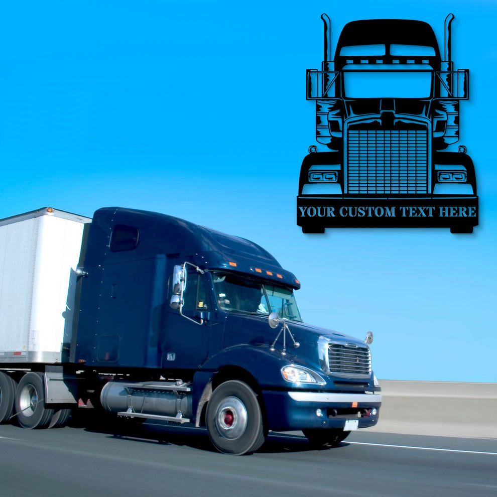 Personalized Retro Truck Driver Metal Name Sign. Customizable Trucker ...