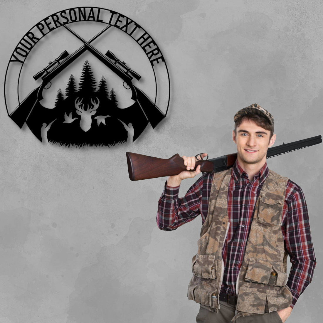 Personalized Name Metal Sign For Hunter. Customizable Hunting Cabing W ...