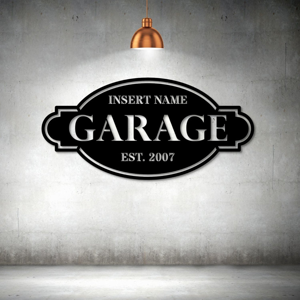 Personalized Garage Metal Sign With Year And Your Text – Coolcin