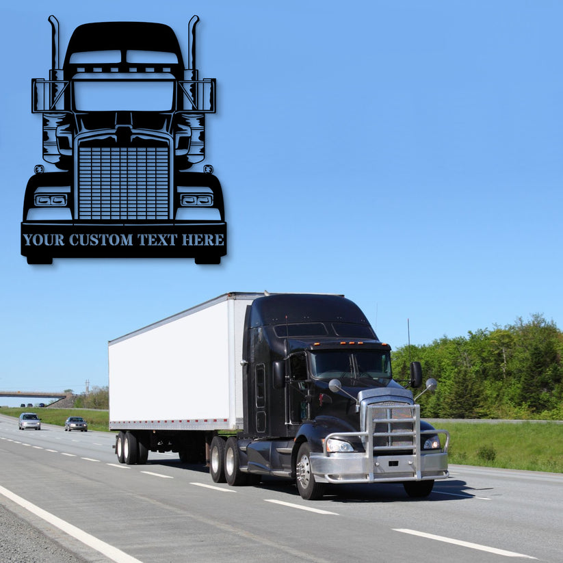 Personalized Retro Truck Driver Metal Name Sign. Customizable Trucker ...