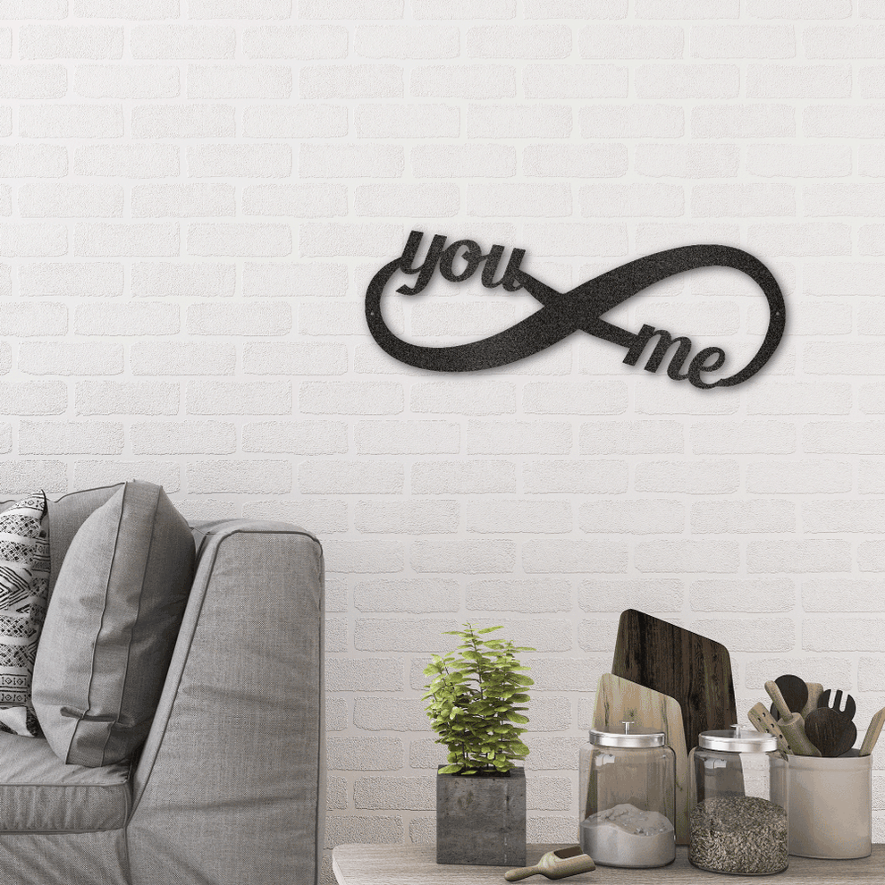 Infinity Couples Monogram - Steel Sign With Your Custom Names – Coolcin