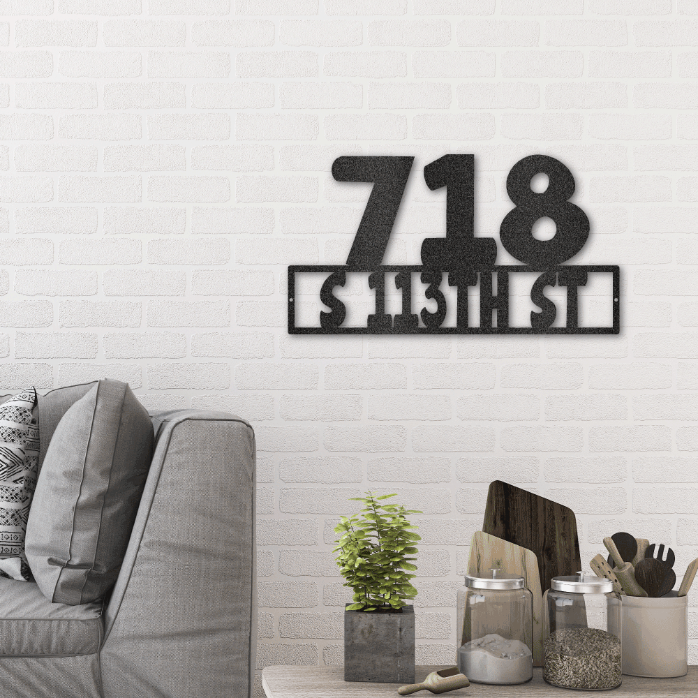 Personalized Address - Custom Multicolor Steel Sign – Coolcin