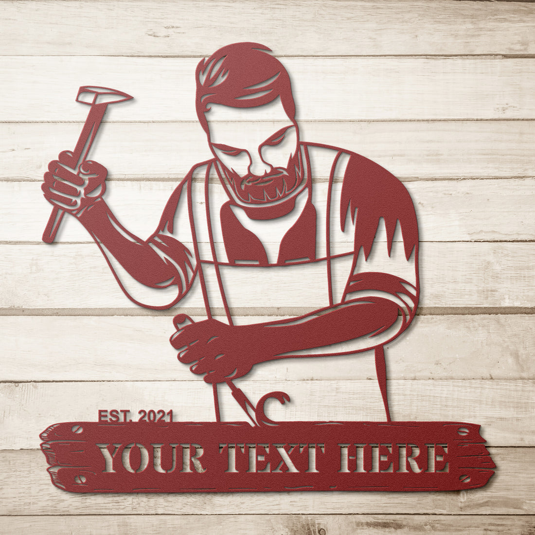 Carpenter Personalized Wood Worker Metal Sign. Custom Handyman Metal S ...