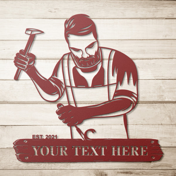 Carpenter Personalized Wood Worker Metal Sign. Custom Handyman Metal S ...