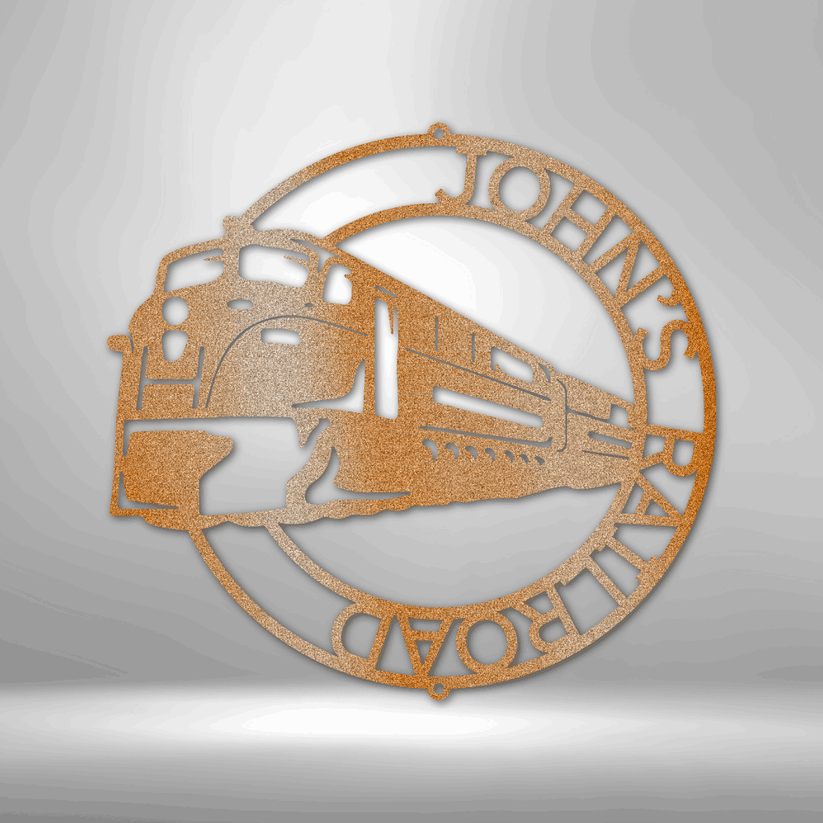 Personalized Modern Train Metal Sign - Custom Multicolor Train Steel S ...