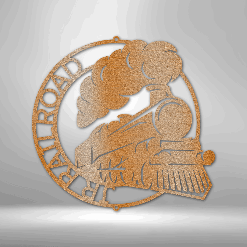 Personalized Classic Train Ring Metal Sign - Custom Multicolor Train S ...