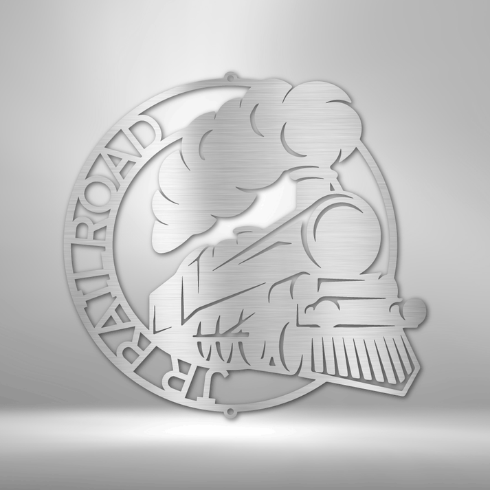 Personalized Classic Train Ring Metal Sign - Custom Multicolor Train S ...