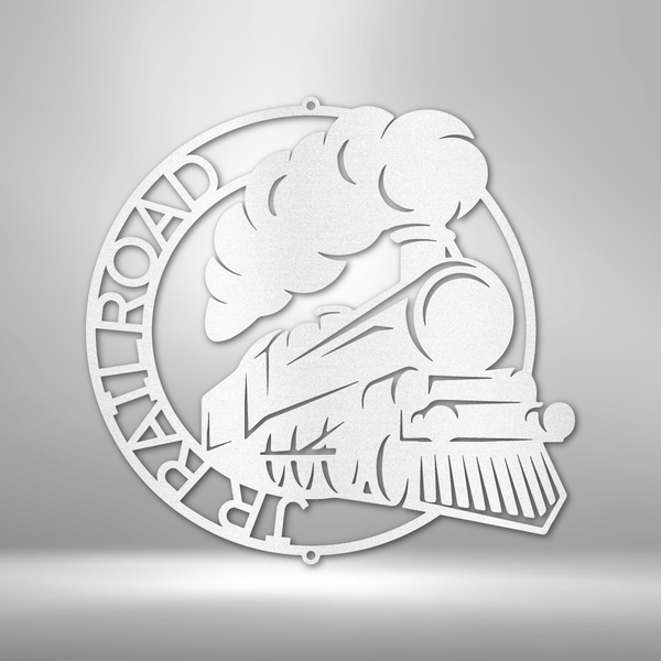 Personalized Classic Train Ring Metal Sign - Custom Multicolor Train S ...