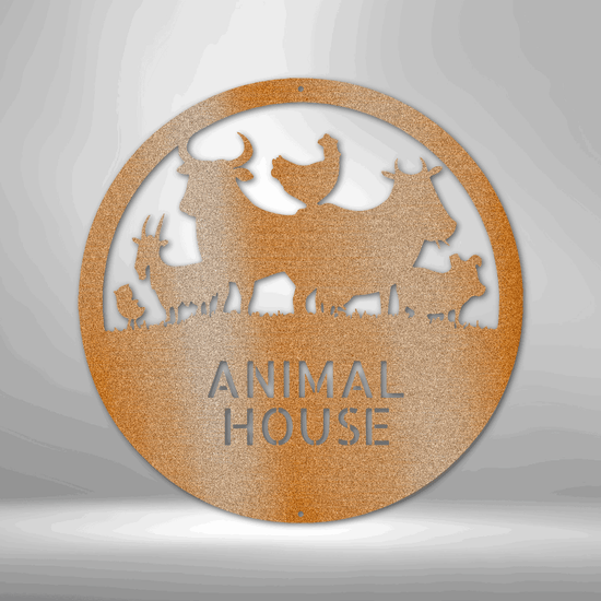 Personalized Animal Farm House Monogram - Custom Multicolor Steel Sign ...