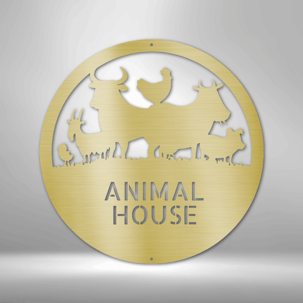 Personalized Animal Farm House Monogram - Custom Multicolor Steel Sign ...