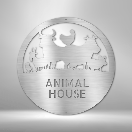 Personalized Animal Farm House Monogram - Custom Multicolor Steel Sign ...