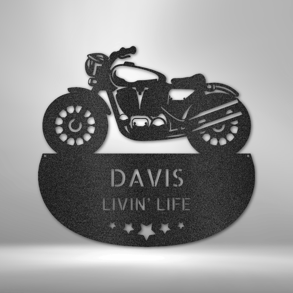 Personalized Cafe Racer Motorbike Metal Sign - Custom Bike Steel Sign ...