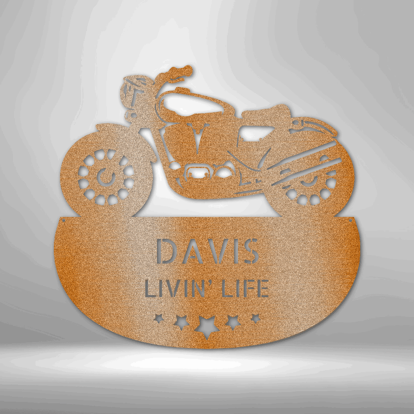 Personalized Cafe Racer Motorbike Metal Sign - Custom Bike Steel Sign ...