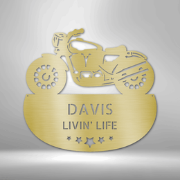 Personalized Cafe Racer Motorbike Metal Sign - Custom Bike Steel Sign ...