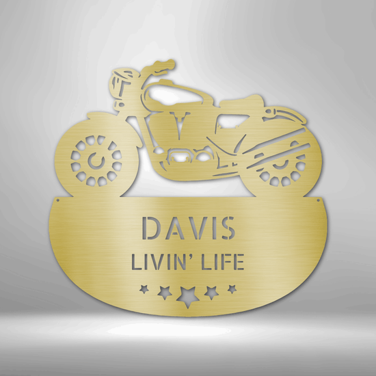 Personalized Cafe Racer Motorbike Metal Sign - Custom Bike Steel Sign ...