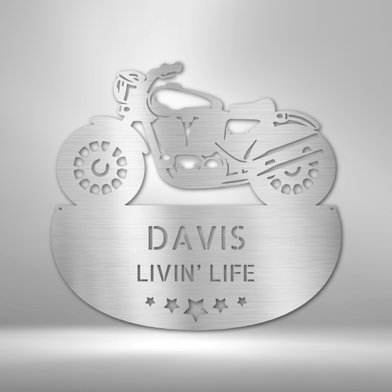 Personalized Cafe Racer Motorbike Metal Sign - Custom Bike Steel Sign ...