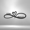 Infinity Couples Monogram - Steel Sign With Your Custom Names – Coolcin