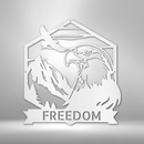 Personalized Freedom Eagle Metal Sign - Custom Multicolor US Freedom S ...