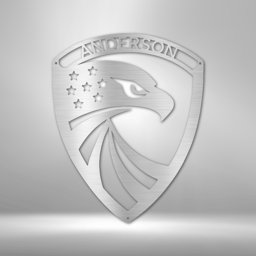 Personalized Eagle Art Metal Sign - Custom Multicolor US Freedom Steel ...