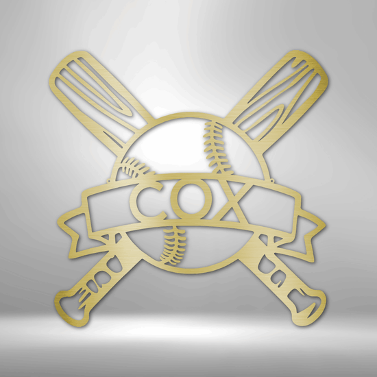Personalized Baseball Wood Bat Name Metal Sign - Custom Baseball Steel ...