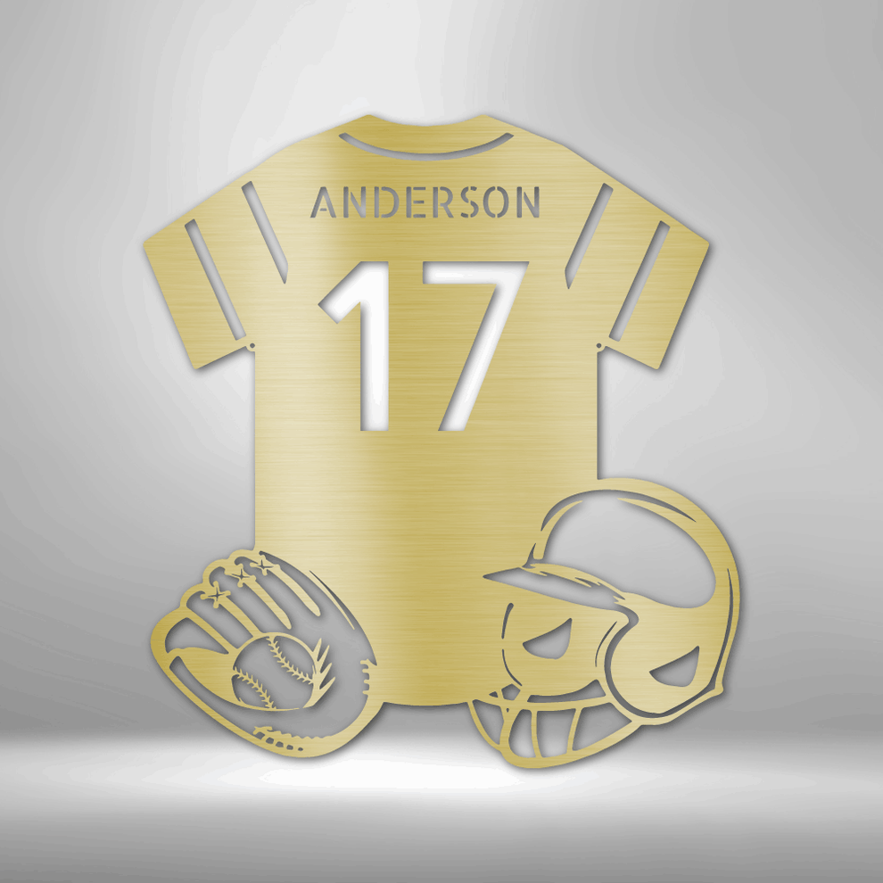 Personalized Baseball Jersey Name Metal Sign - Custom Baseball Gear St ...