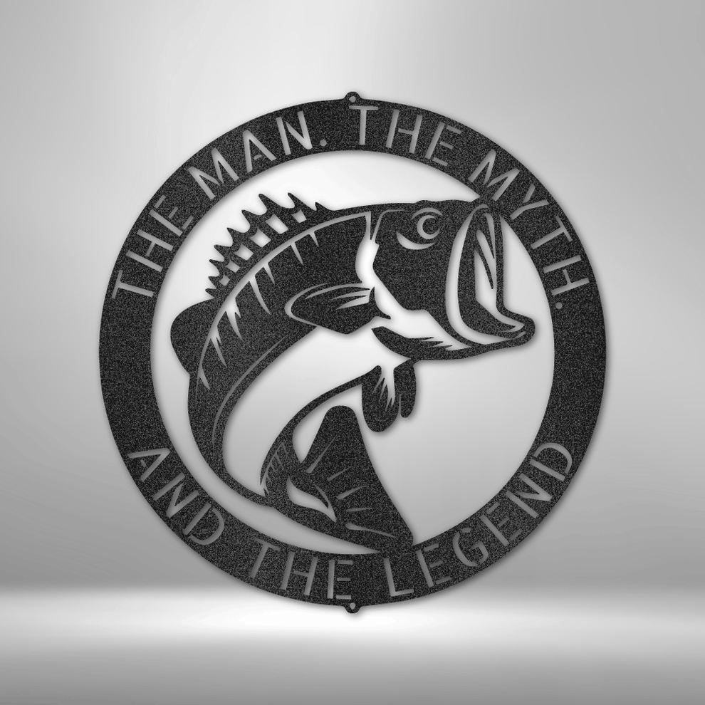 Personalized Bass Fish Monogram Steel Sign With Your Custom Texts – Coolcin