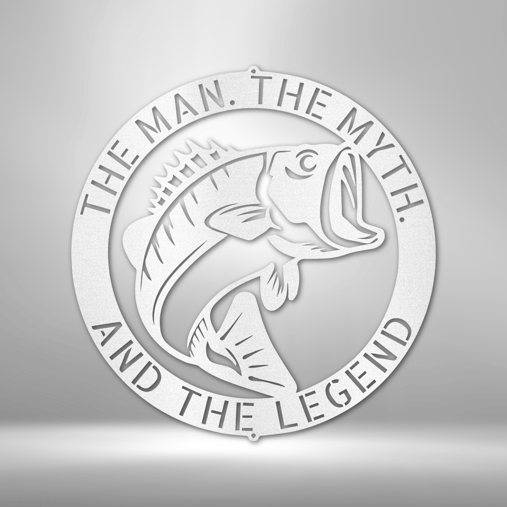 Personalized Bass Fish Monogram Steel Sign With Your Custom Texts – Coolcin