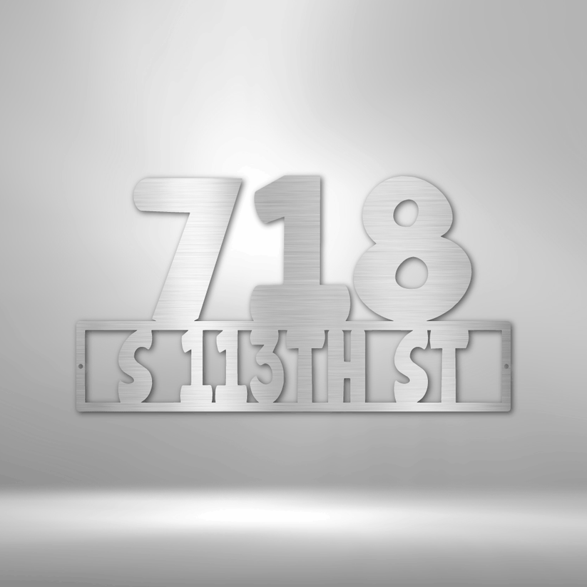 Personalized Address - Custom Multicolor Steel Sign – Coolcin
