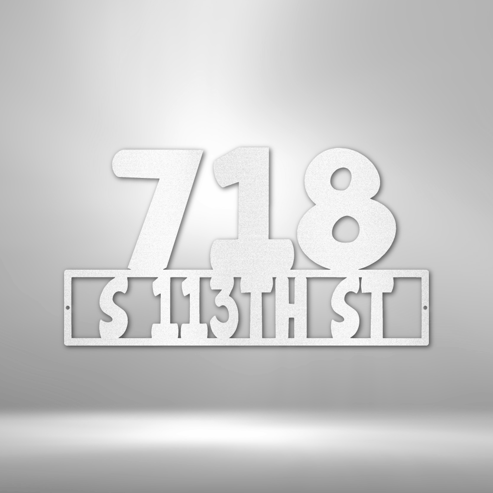 Personalized Address - Custom Multicolor Steel Sign – Coolcin