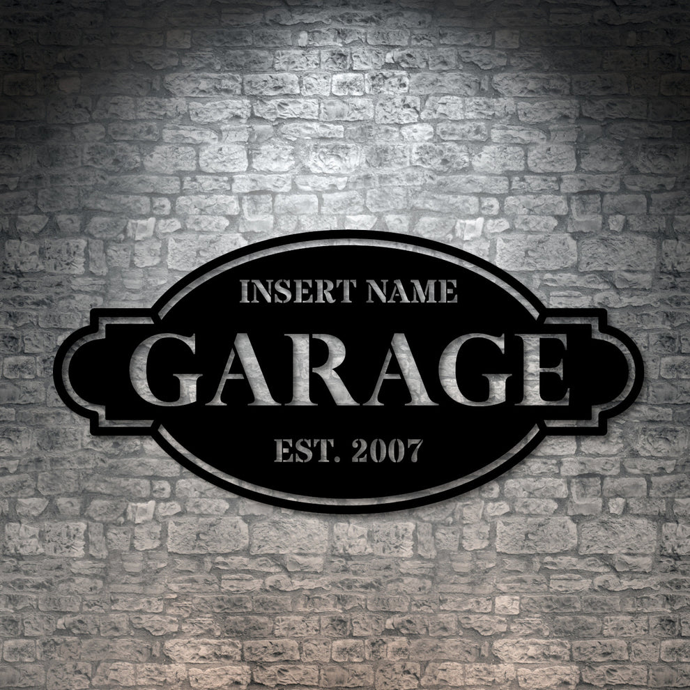 Personalized Garage Metal Sign With Year And Your Text – Coolcin