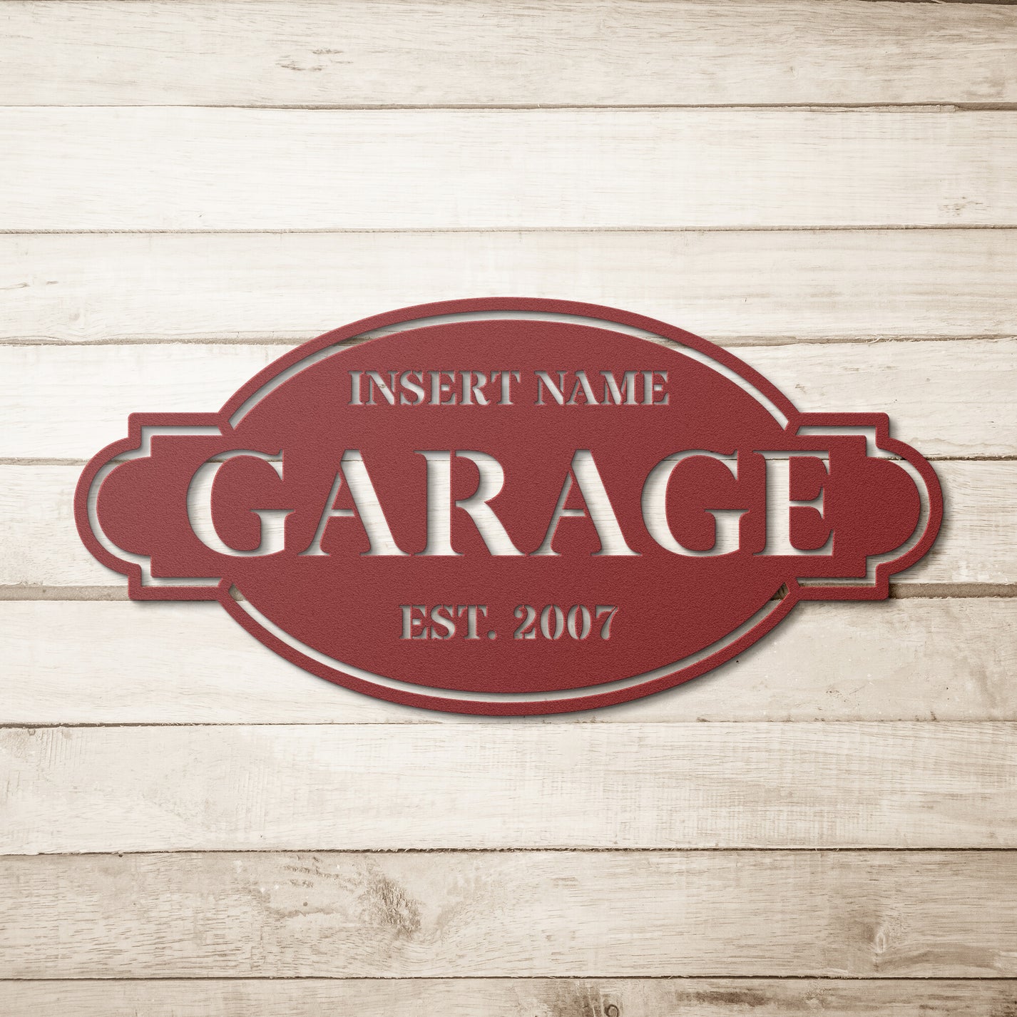 Personalized Garage Metal Sign With Year And Your Text – Coolcin
