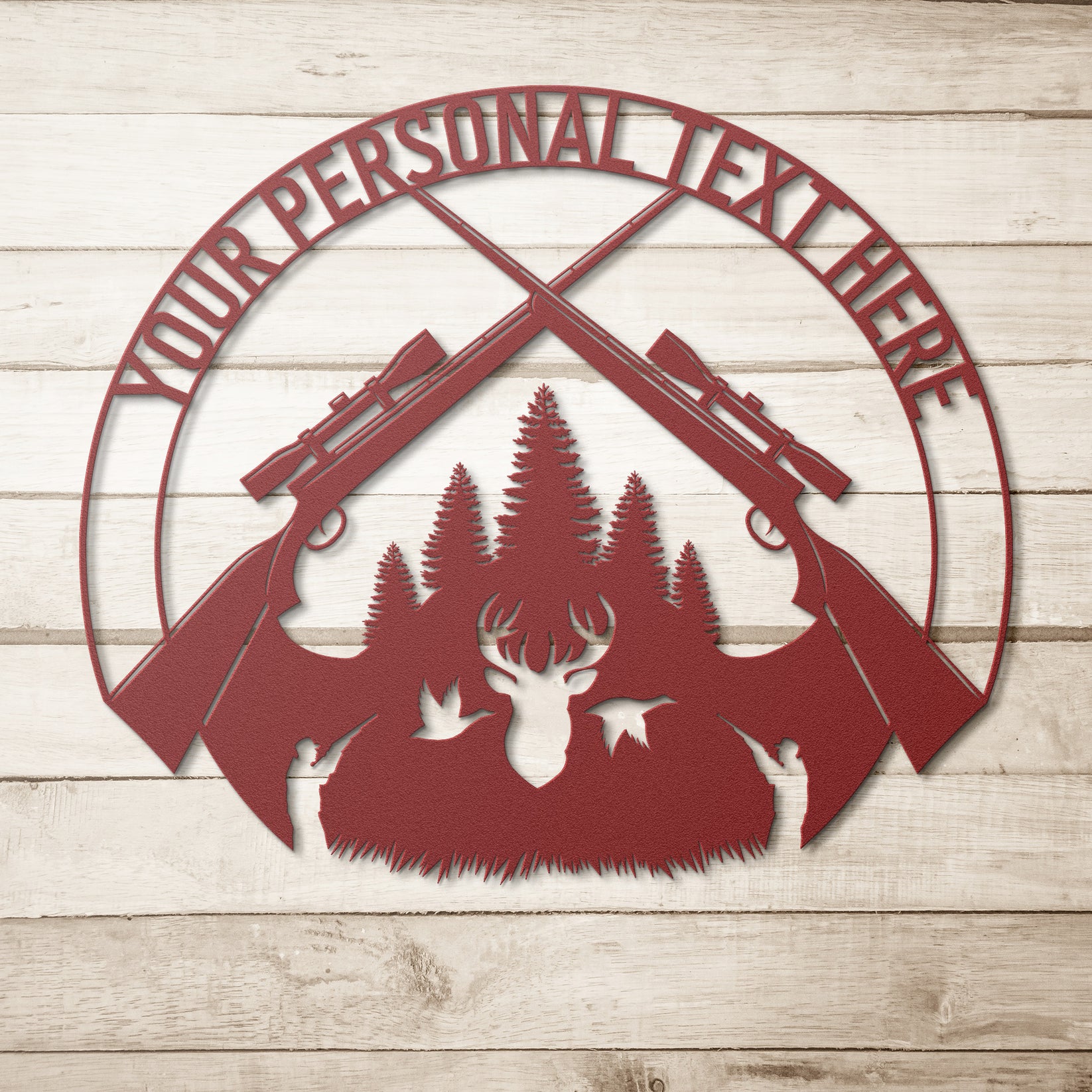 Personalized Name Metal Sign For Hunter. Customizable Hunting Cabing W ...
