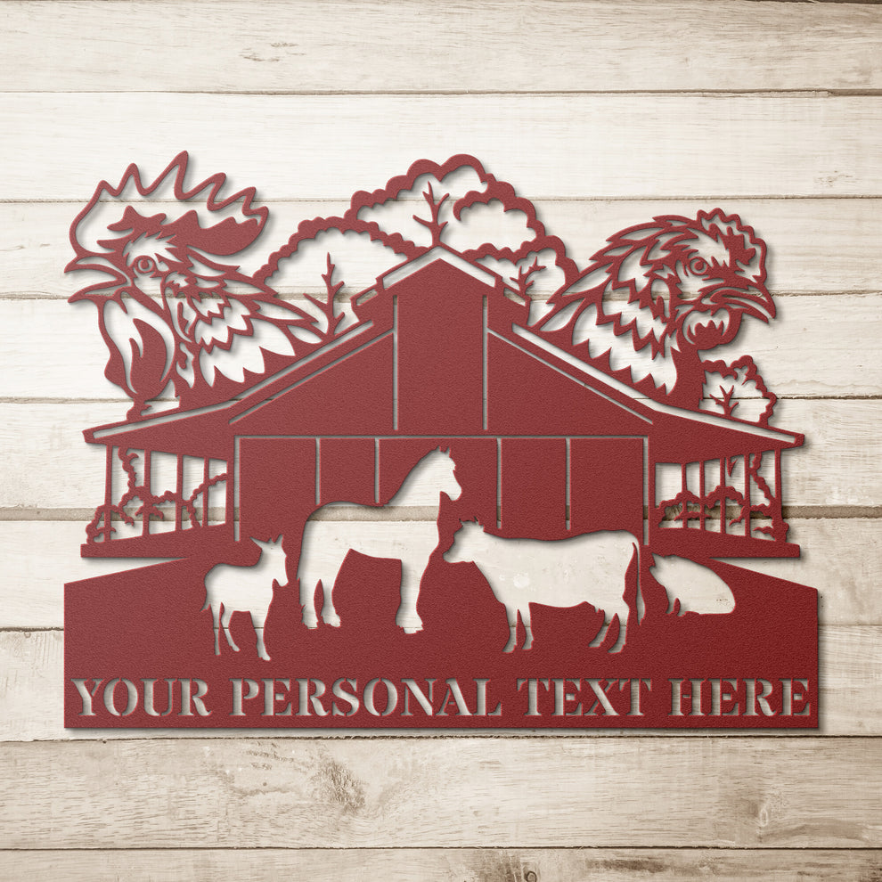 Personalized Nature Animal Ranch Metal Sign – Coolcin