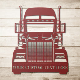 Personalized Retro Truck Driver Metal Name Sign. Customizable Trucker ...